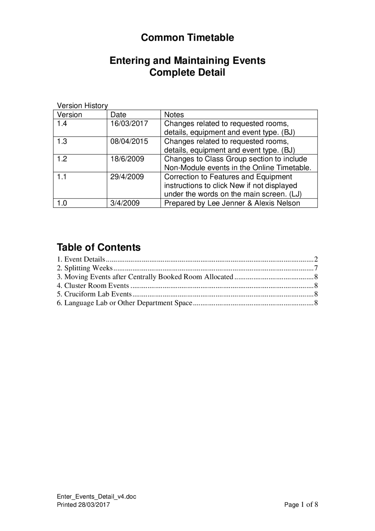 UCL Timetable: Entering and Maintaining Events Detailed Guide | Study ...