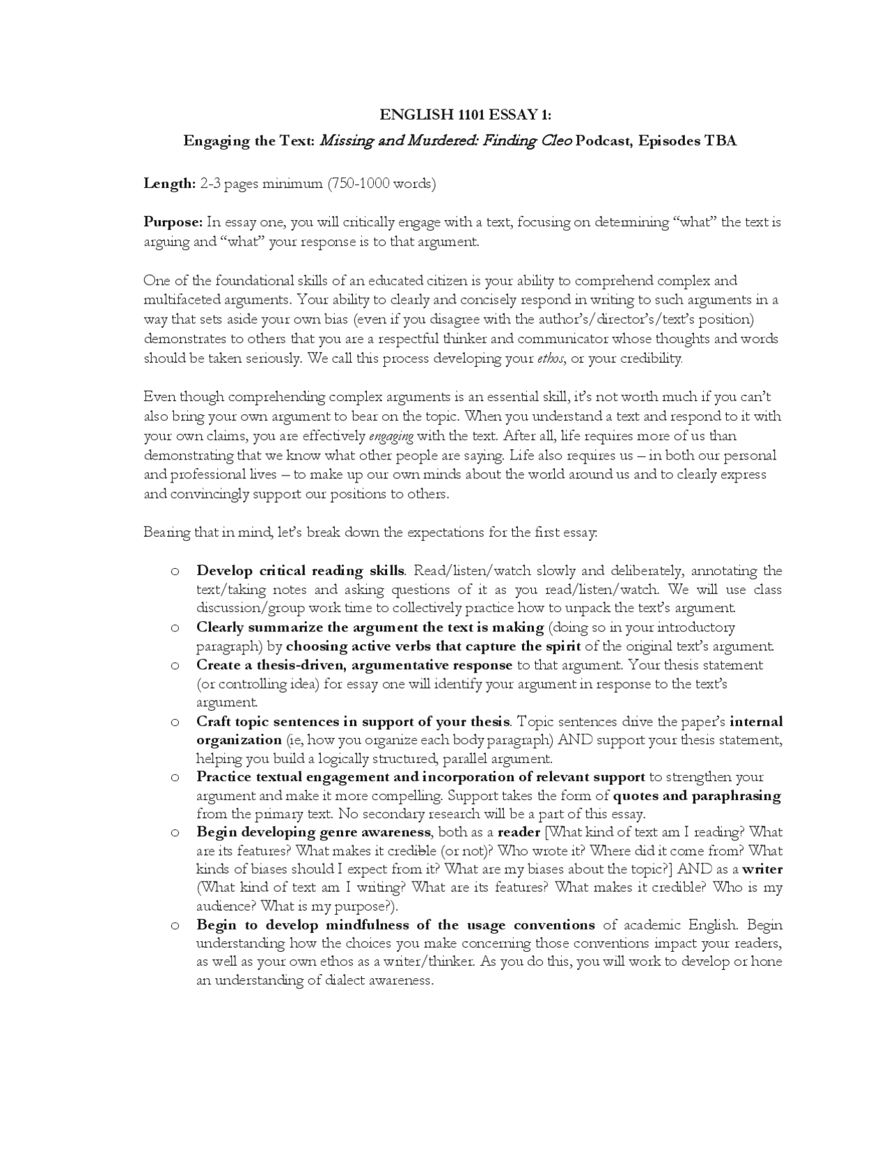 Engaging the Text: Missing and Murdered: Finding Cleo ... | Slides ...