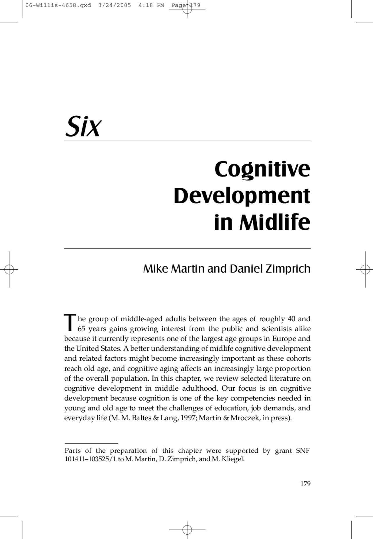 Cognitive Development in Midlife | Summaries Cognitive Development ...