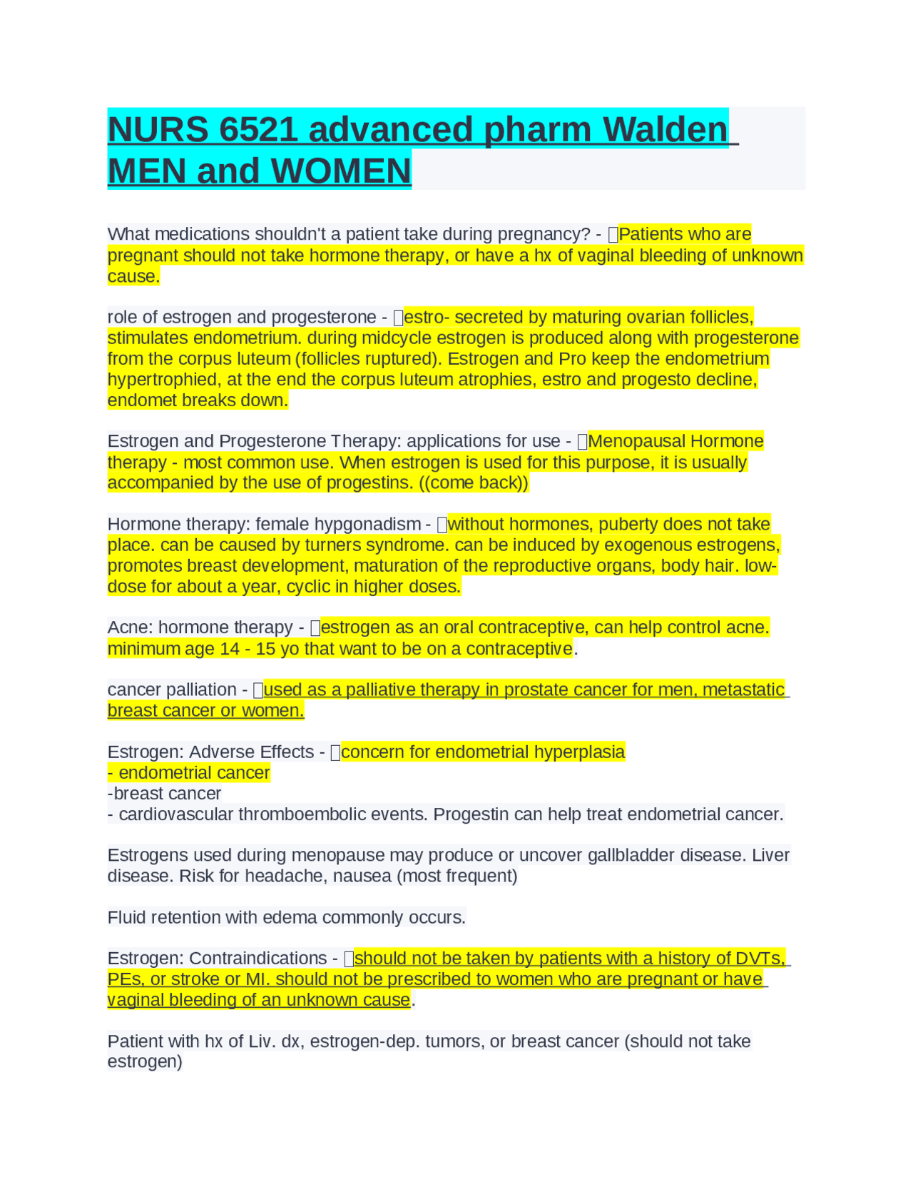 NURS 6521 advanced pharm Walden MEN and WOMEN - Copy - Copy - Copy ...