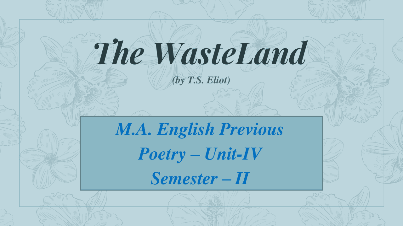 The Waste Land - T.S. Eliot-converted.pdf | Summaries English | Docsity