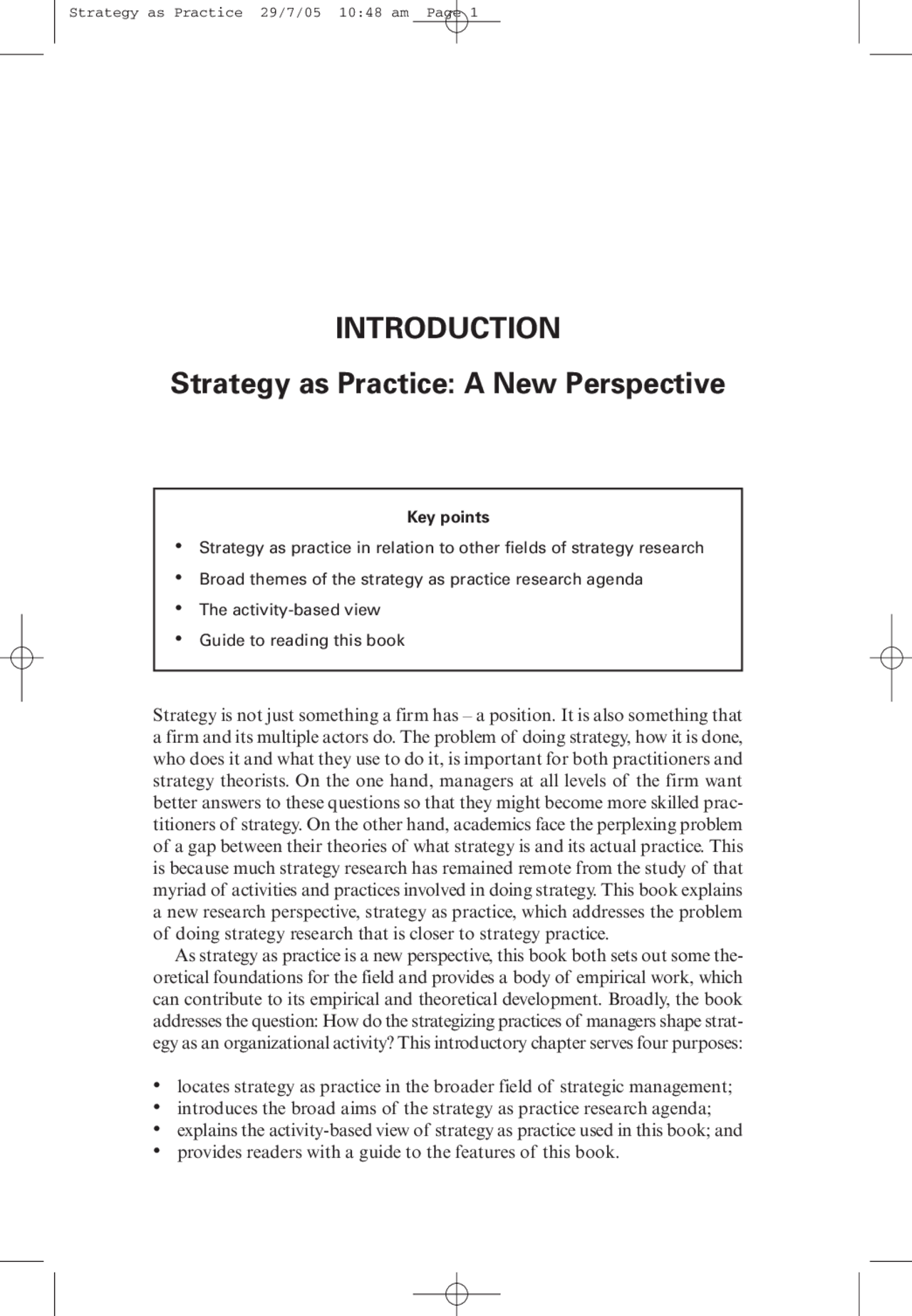 INTRODUCTION Strategy as Practice: A New Perspective | Slides Social ...