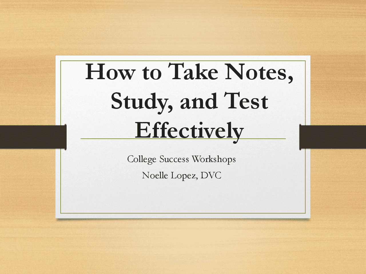 How to Take Notes, Study, and Test Effectively | Exercises Music | Docsity