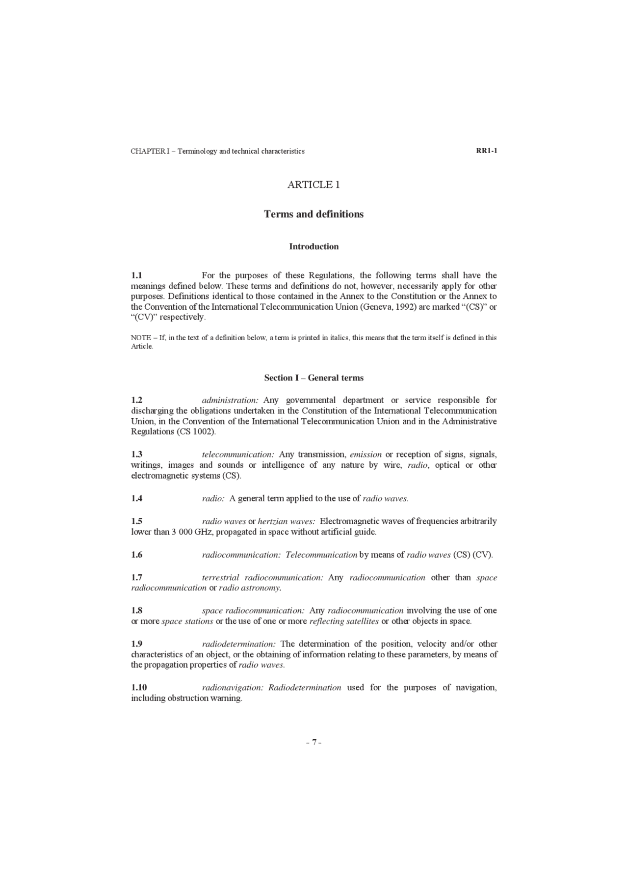 ARTICLE 1 Terms and definitions | Study Guides, Projects, Research ...