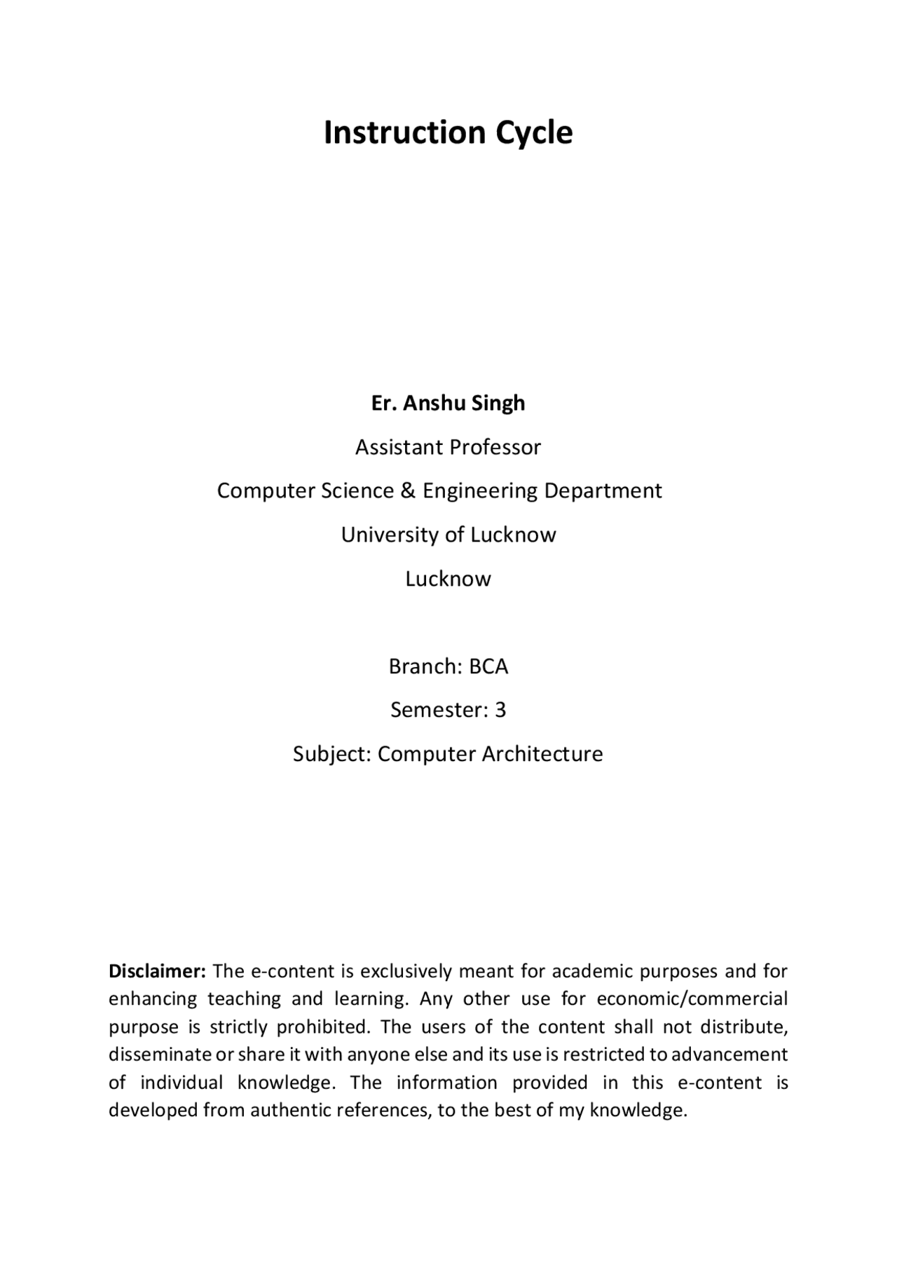 Instruction Cycle Schemes And Mind Maps Architecture Docsity