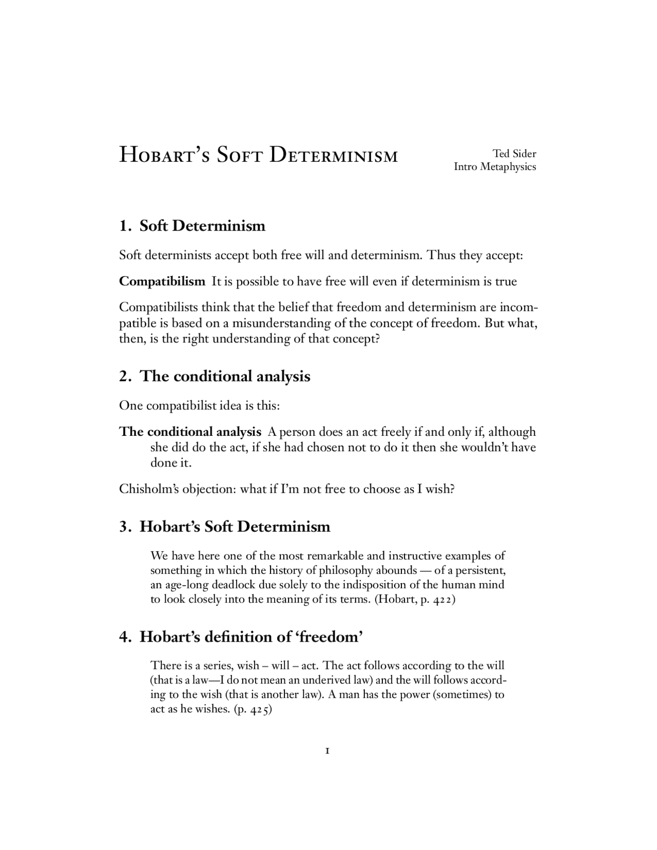 Hobart's Soft Determinism and Compatibilism | Schemes and Mind Maps Law ...