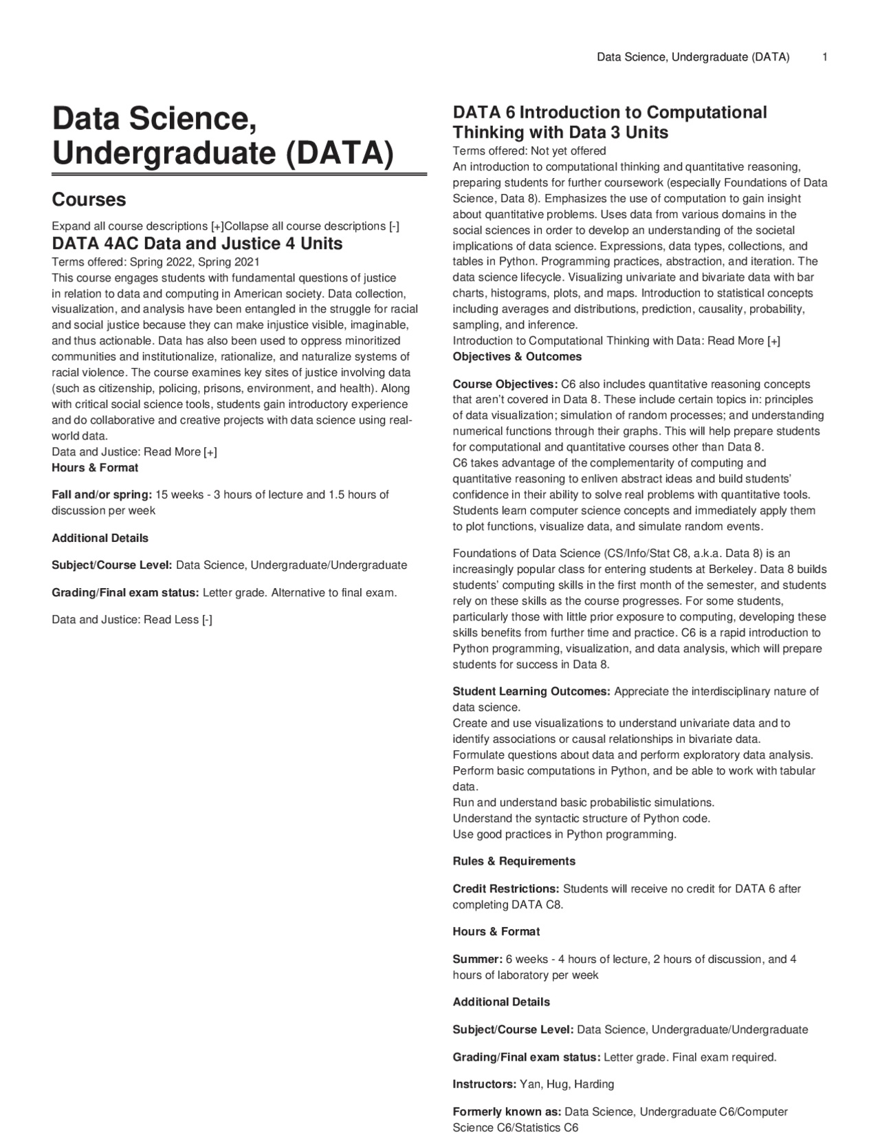 Data Science, Undergraduate (DATA) | Study notes Statistics | Docsity