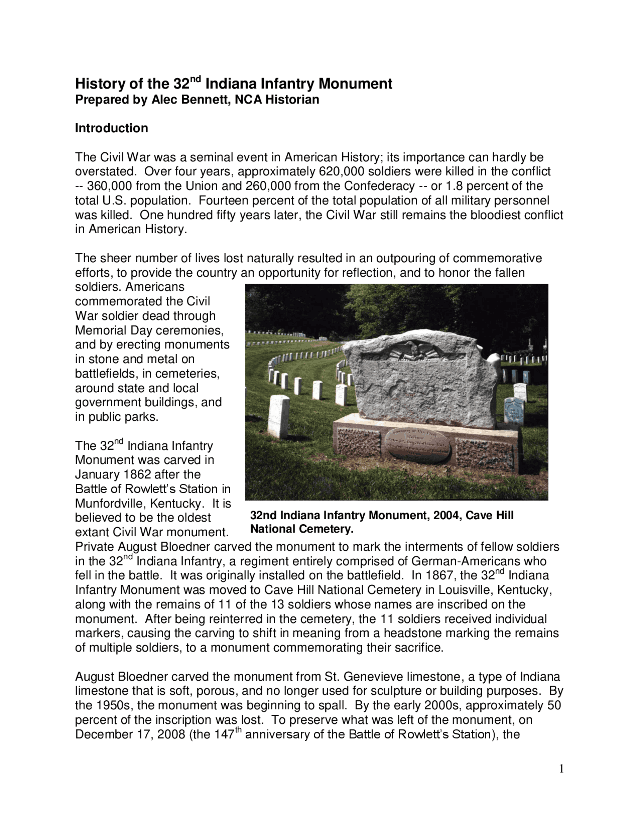 The 32nd Indiana Infantry Monument: Honoring German-American Soldiers ...