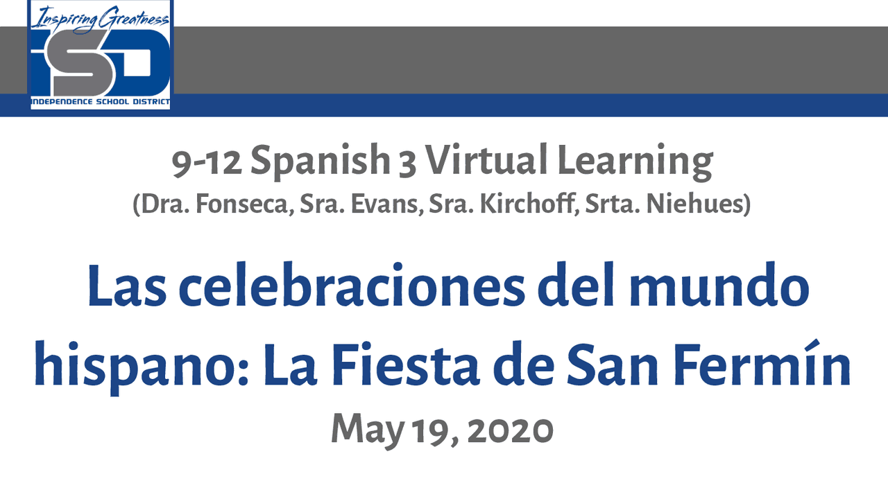 Las celebraciones del mundo hispano: La Fiesta de San Fermín | Study ...