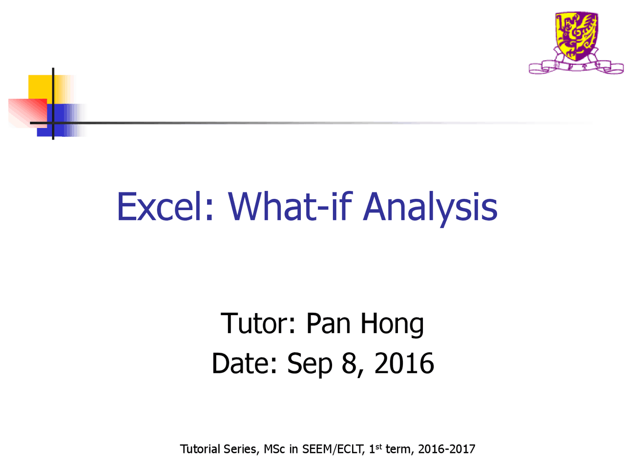 Excel: What-if Analysis | Apuntes Estadística | Docsity
