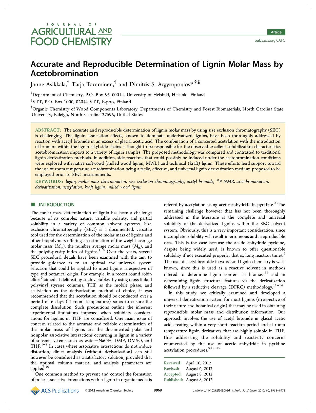 Accurate And Reproducible Determination Of Lignin Molar Summaries Chemistry Docsity