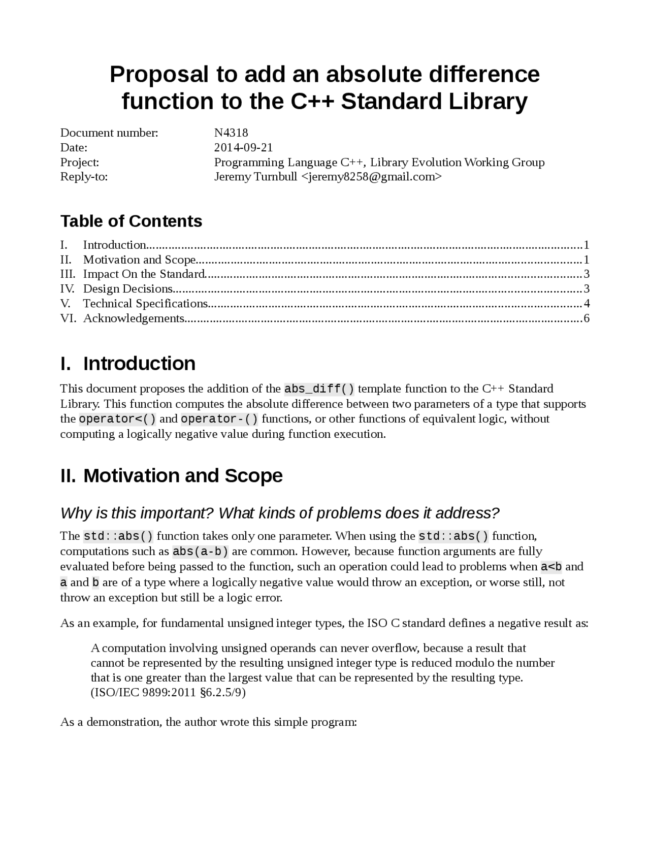 Proposal To Add An Absolute Difference Function To The C