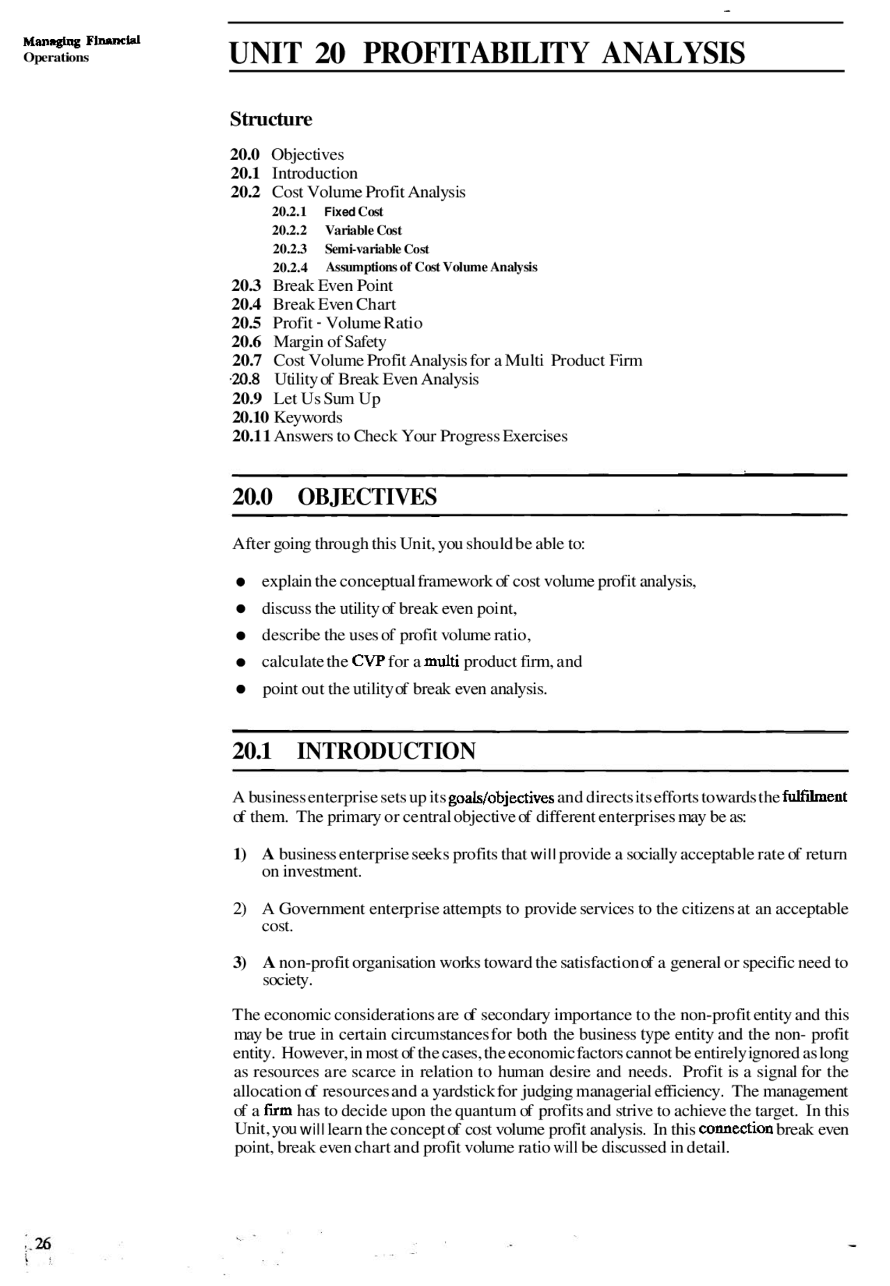 UNIT 20 PROFITABILITY ANALYSIS | Study notes Business | Docsity