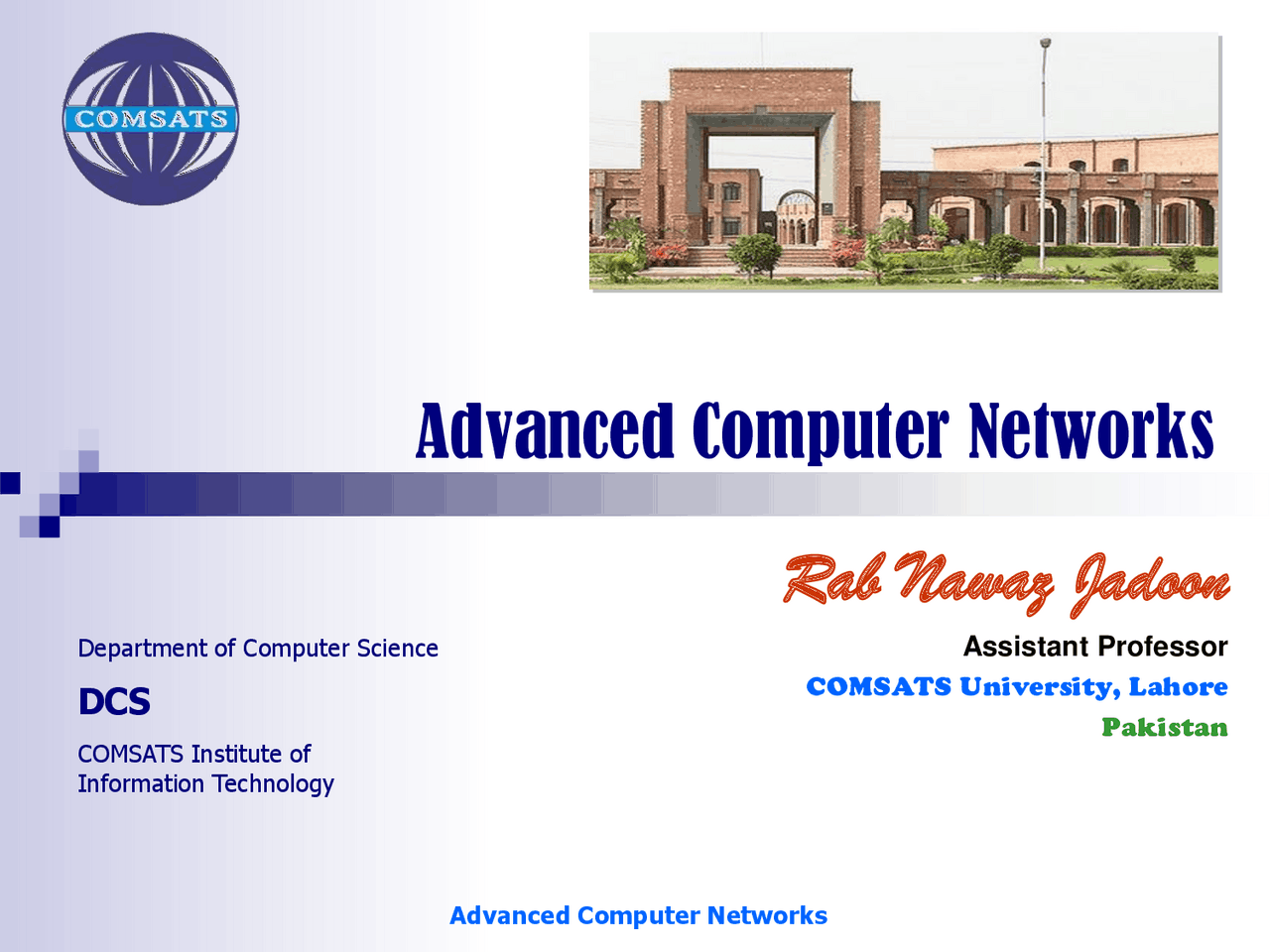 Lecture 1 Data Link Layer By Rab Nawaz Jadoonpdf Lecture Notes