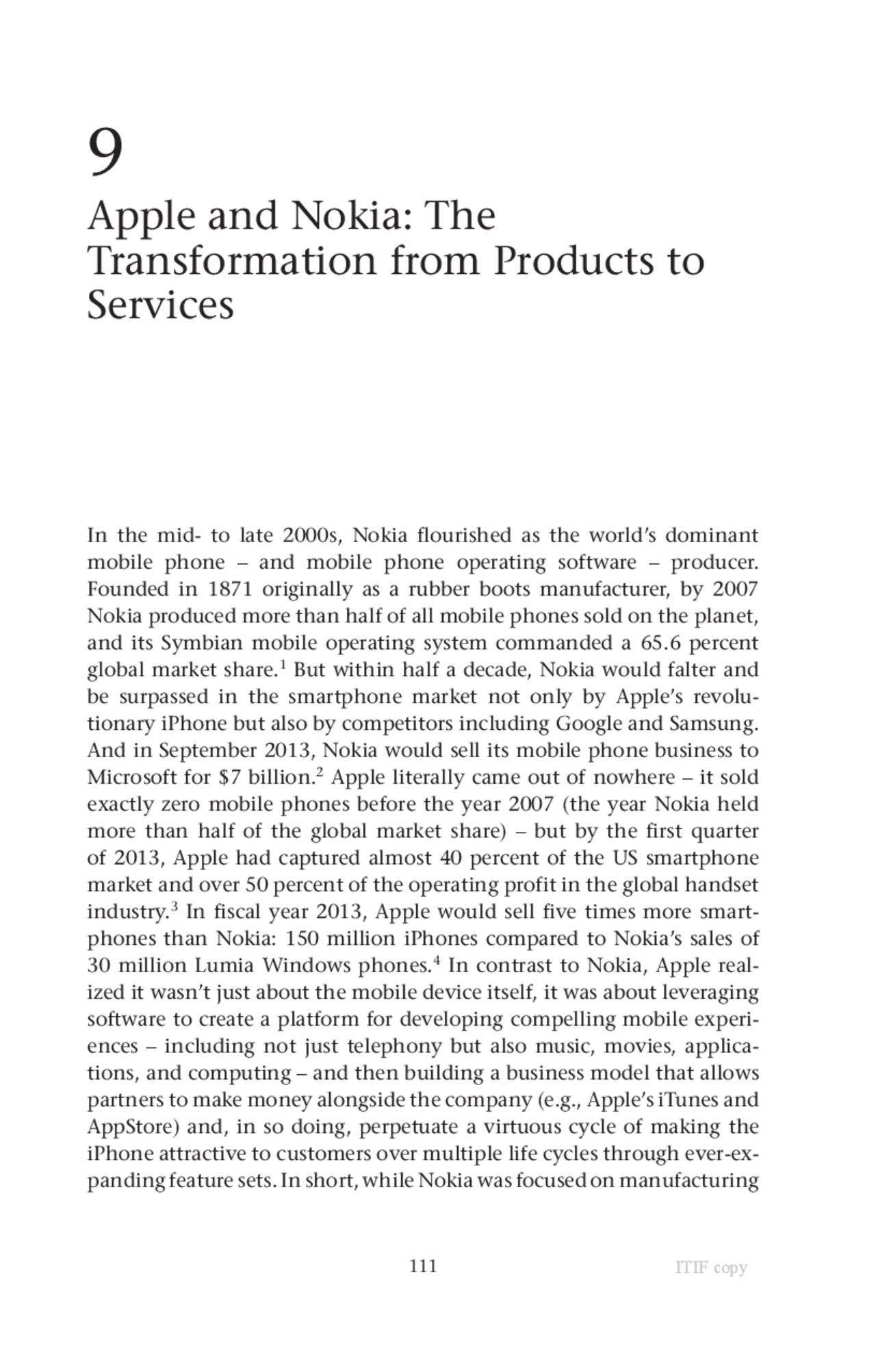 Apple and Nokia: The Transformation from Products to Services | Exams ...