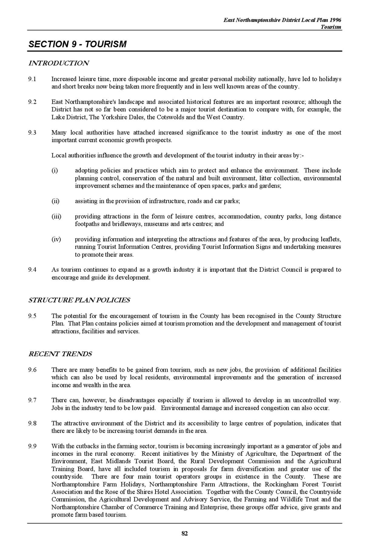 Section 9 Tourism Exercises Tourism Docsity