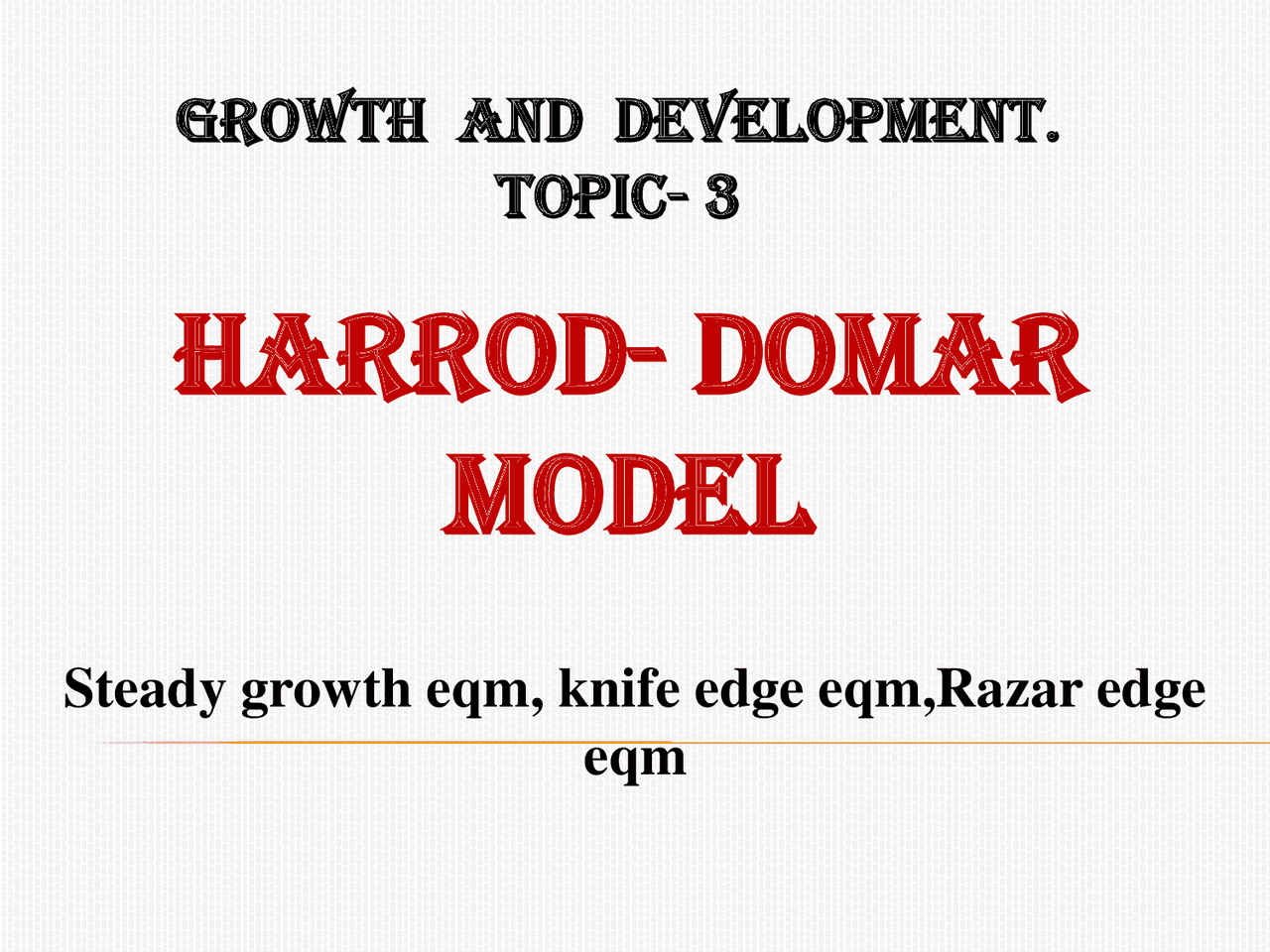 Harrod- domar Model | Exercises Economics | Docsity