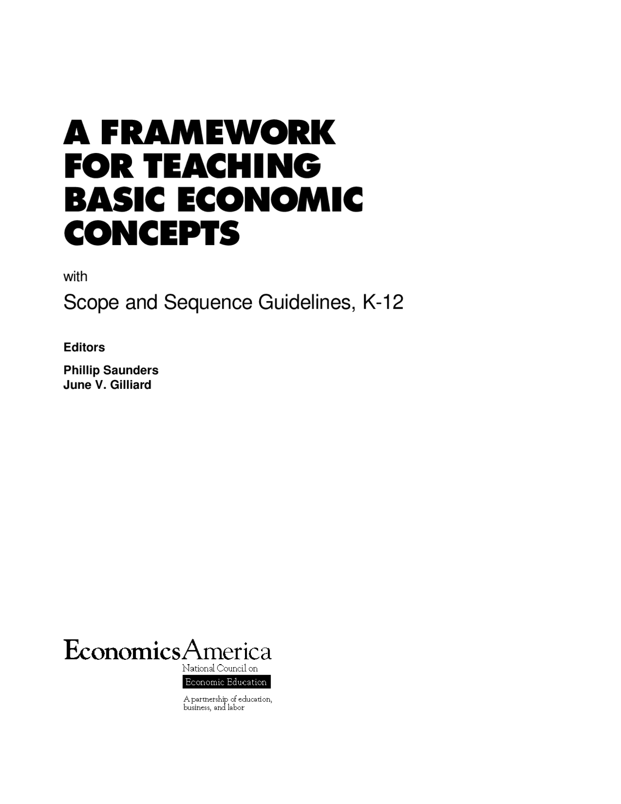 A framework for teaching basic economic concepts | Study notes ...