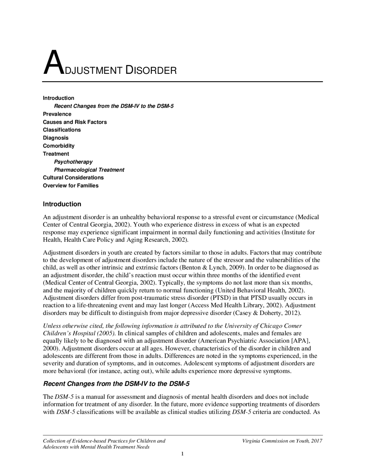 ADJUSTMENT DISORDER | Study Guides, Projects, Research Psychotherapy ...