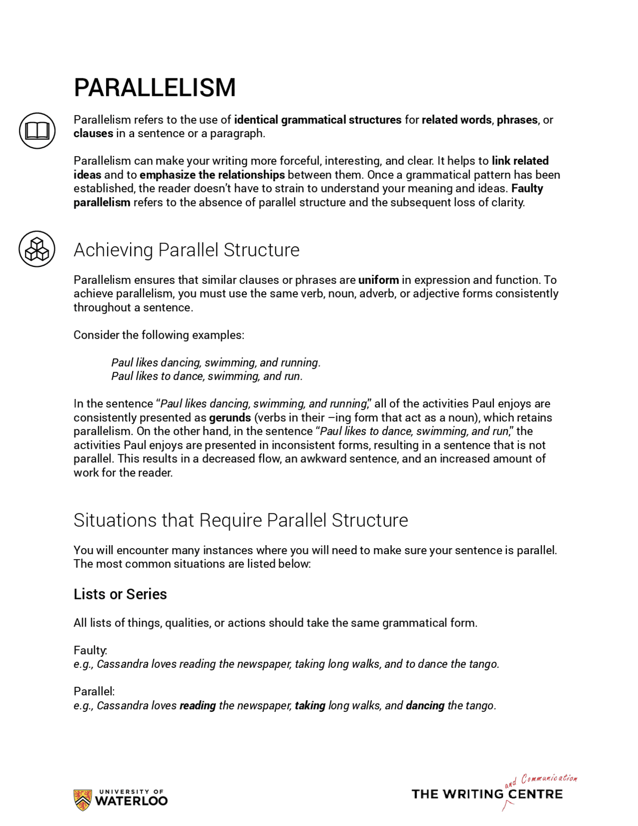 Parallelism Pdf Exams Literature Docsity