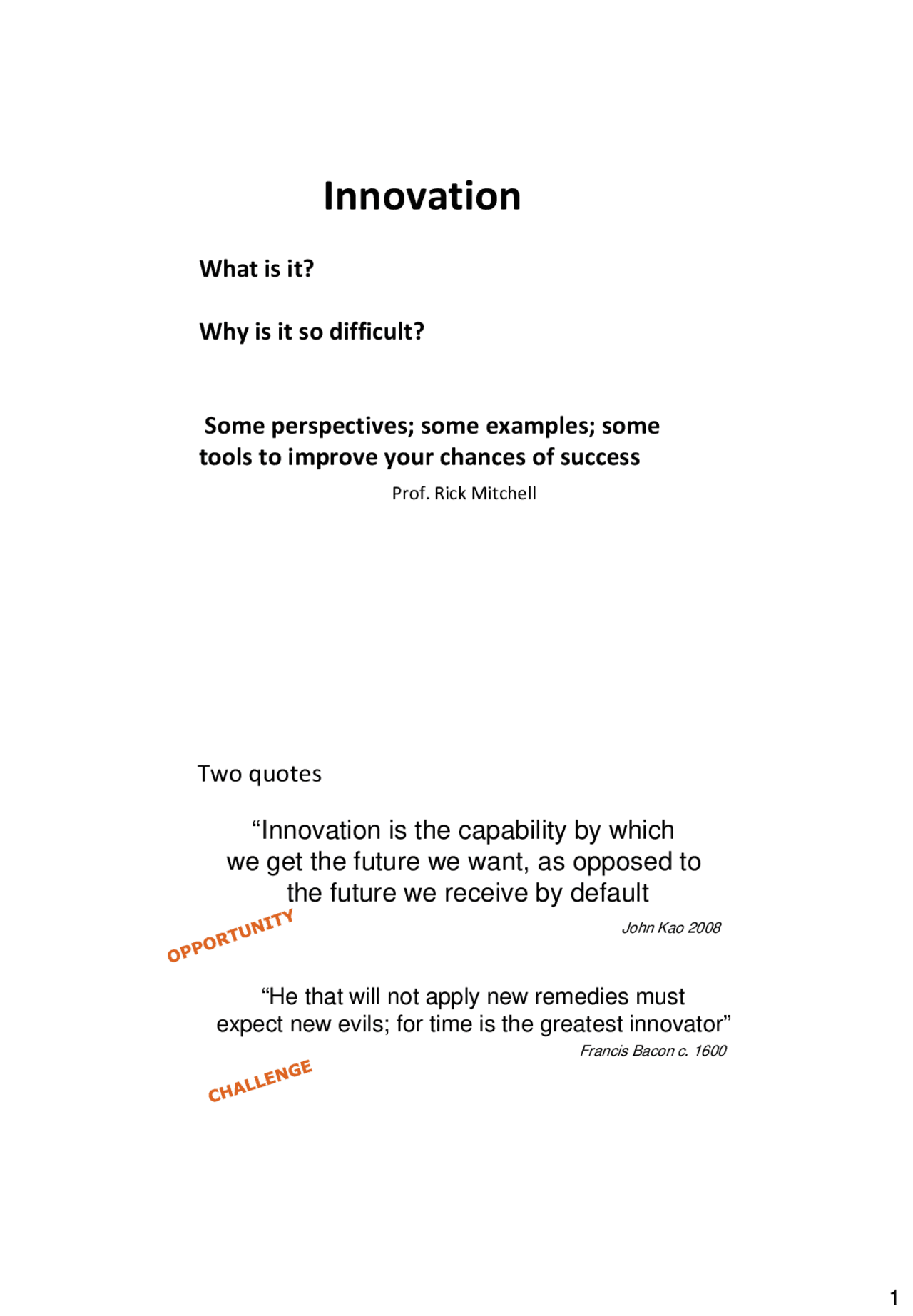 Management Of Technology Session 1 Introduction Exams Technology