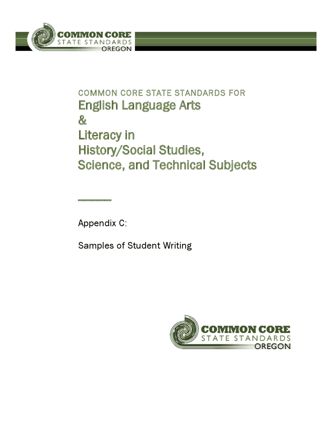 Appendix C: Samples of Student Writing | Slides History | Docsity