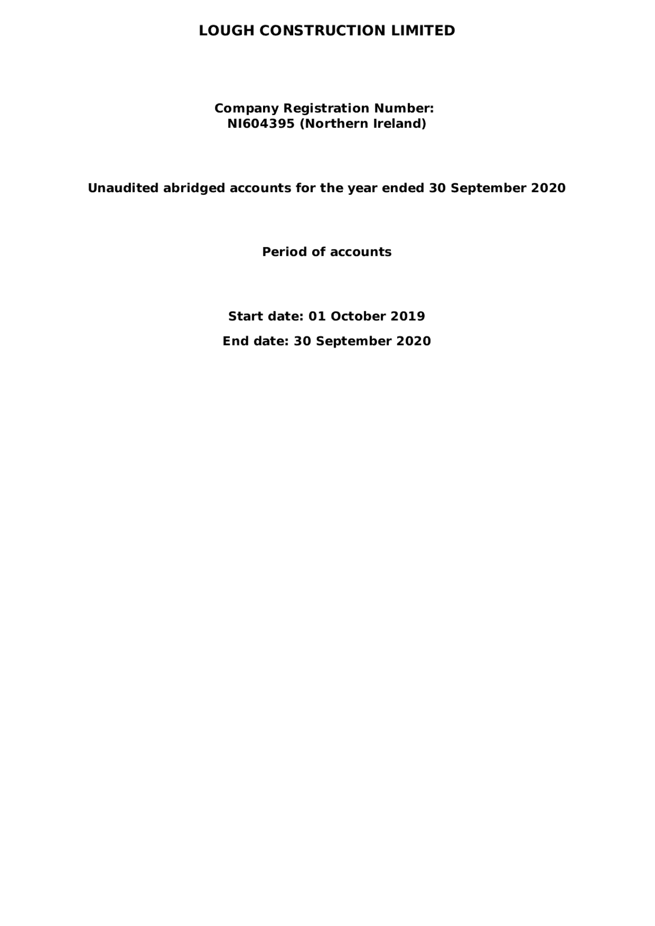 LOUGH CONSTRUCTION LIMITED | Slides Construction | Docsity