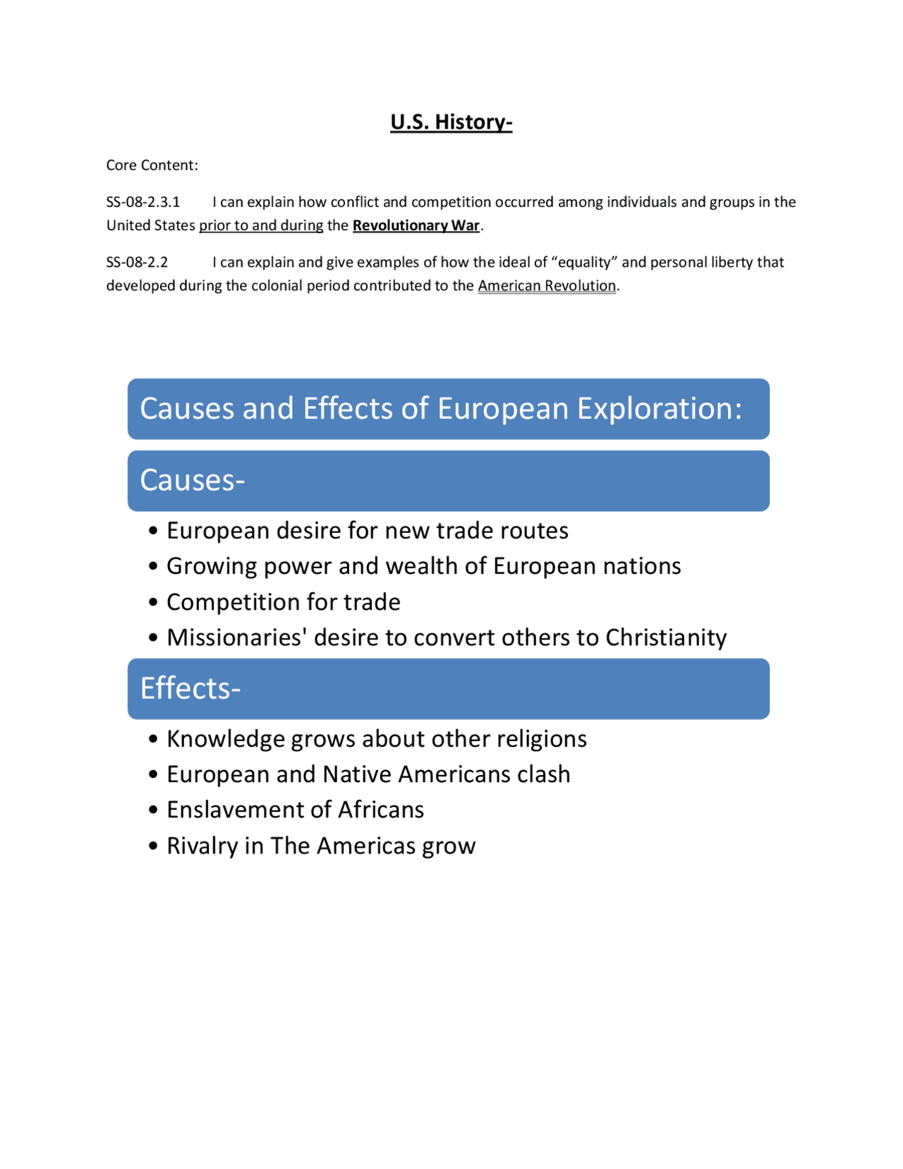 Causes and Effects of European Exploration | Monografías, Ensayos ...