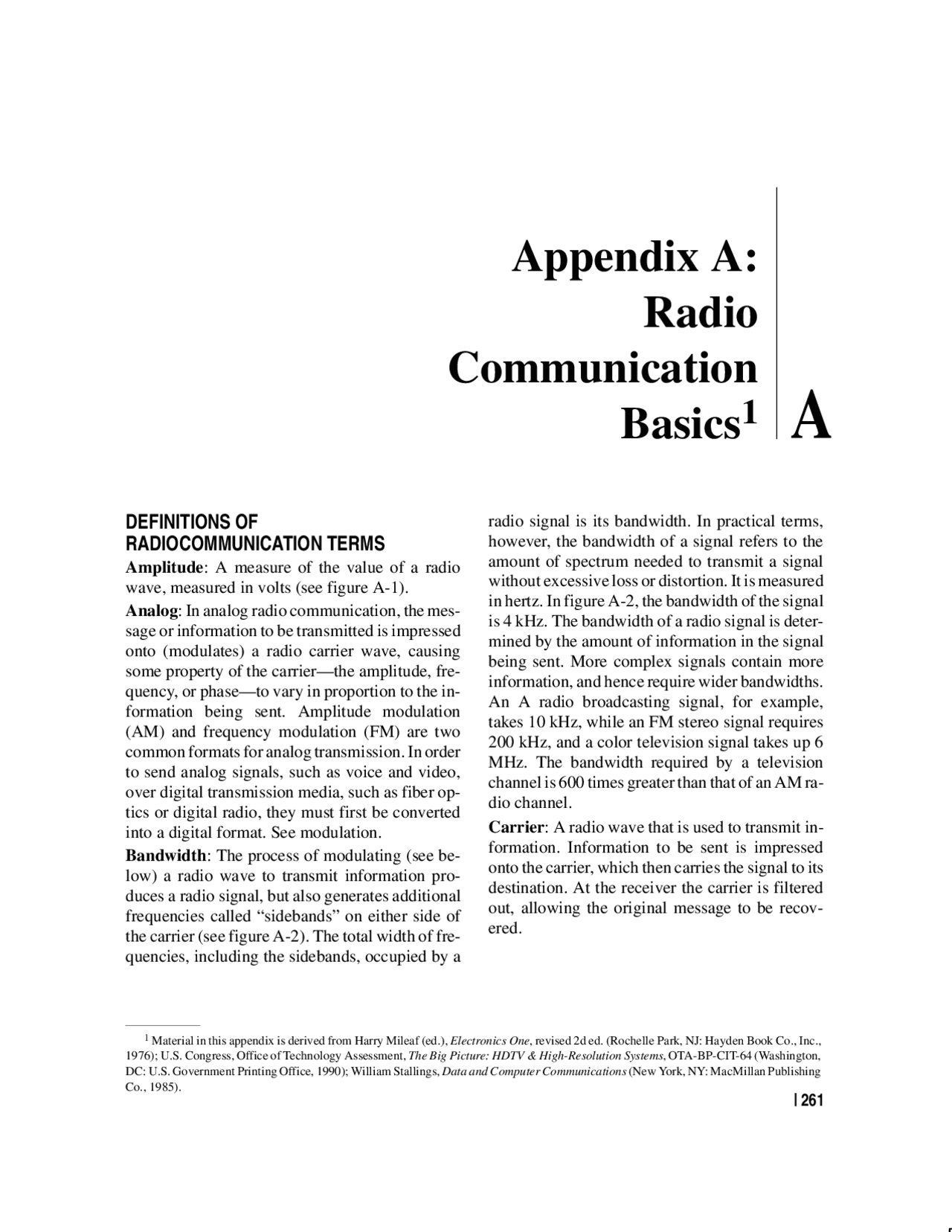 Appendix A: Radio Communication Basics | Study notes Communication ...