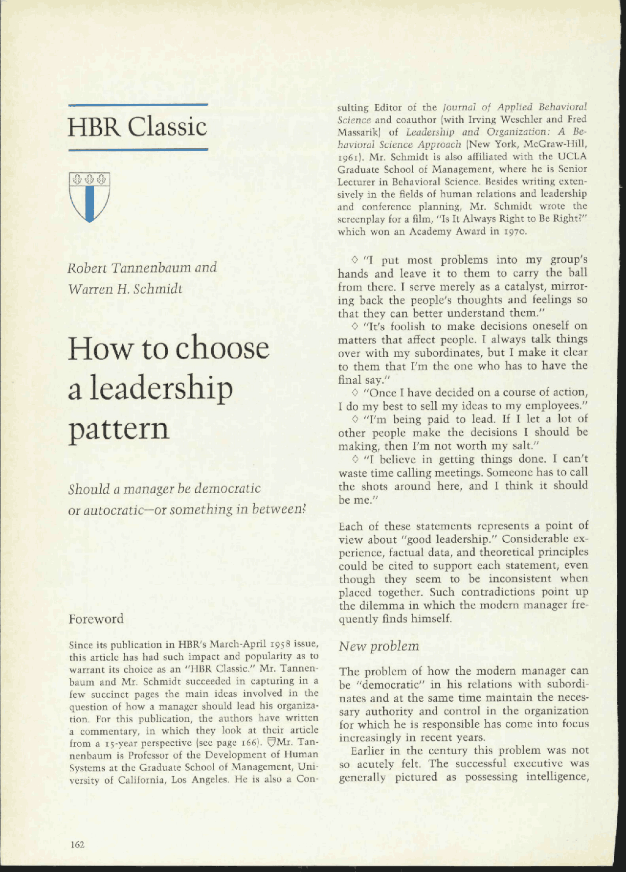How to choose a leadership pattern | Slides Decision Making | Docsity
