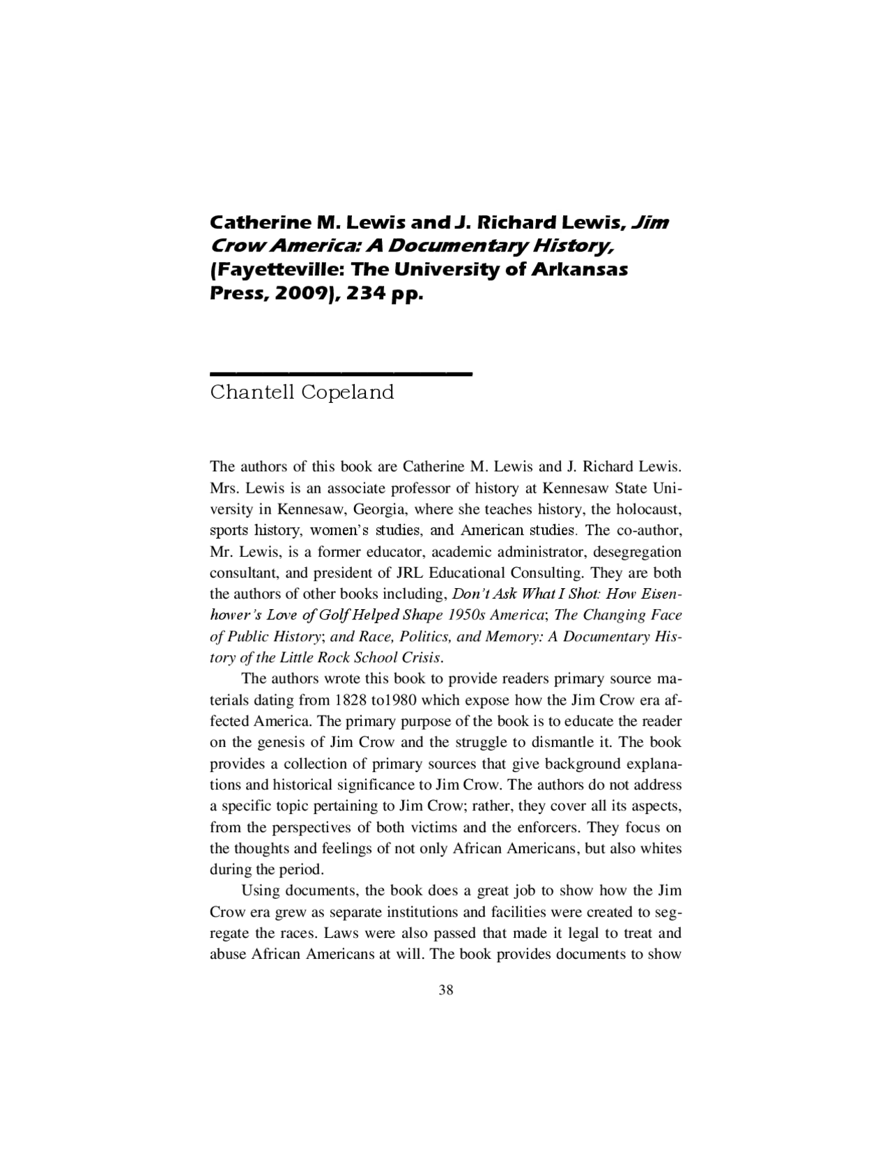 Crow America: A Documentary History, | Exams History | Docsity