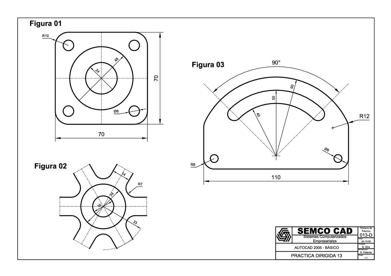 Ejercicio Autocad Nº13 Ejercicios De Diseño Gráfico Docsity