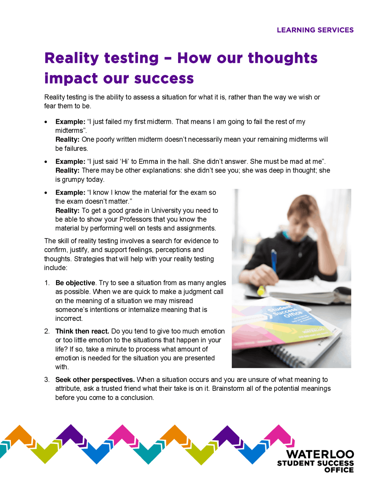 Reality Testing How Our Thoughts Impact Our Success Lecture Notes