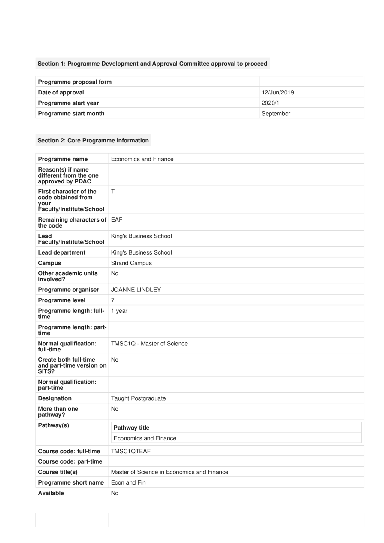 Economics And Finance Msc 2020 21pdf Lecture Notes Economics Docsity