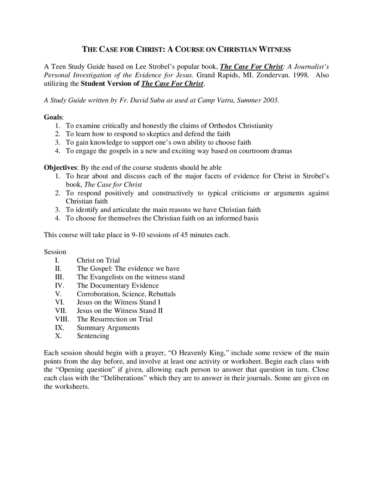 The Case for Christ.pdf | Exercises History | Docsity