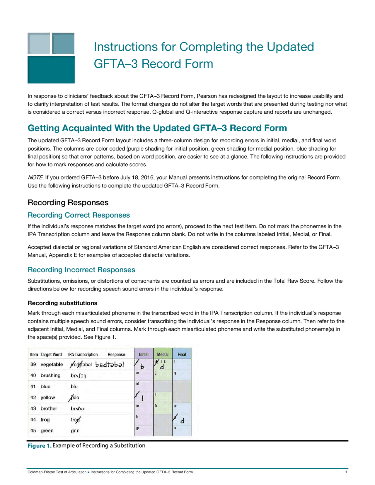 Instructions for Completing the Updated GFTA-3 Record Form | Slides ...