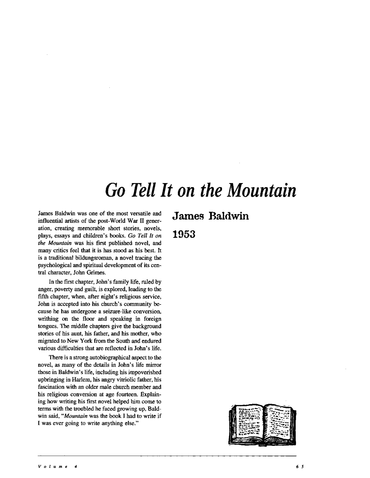 Go Tell It on the Mountain: A Study of Family, Identity, and Religion ...