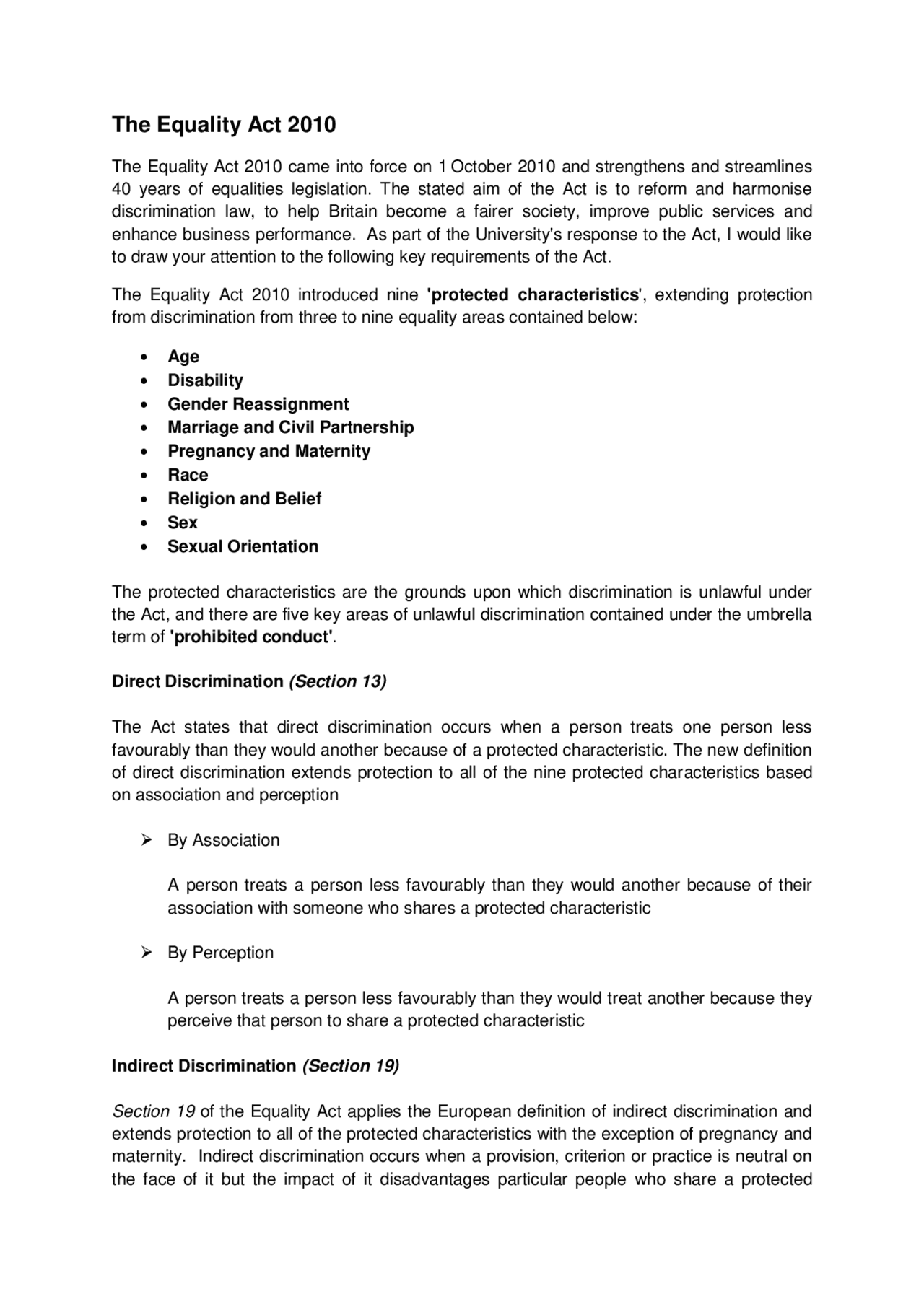 UK Equality Act 2010: Protected Characteristics & Discrimination Laws ...