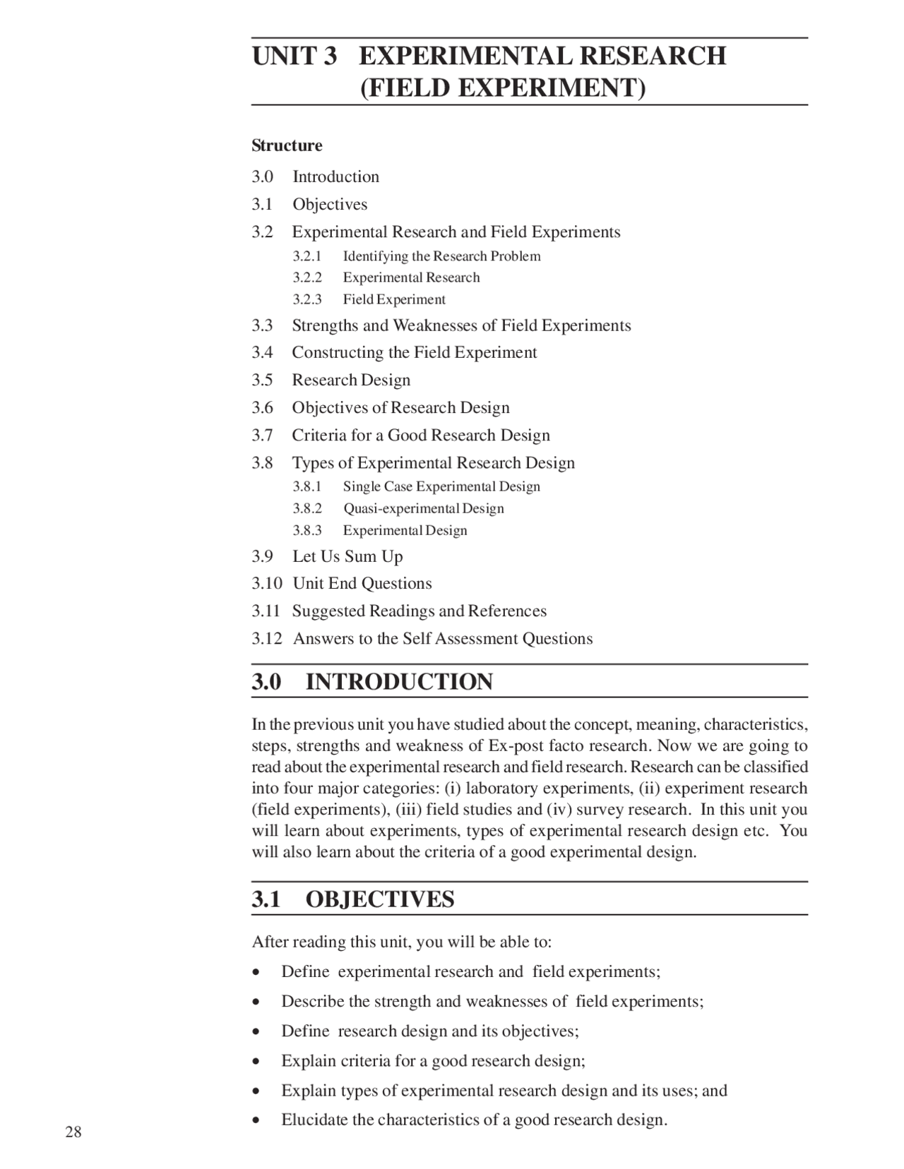 UNIT 3 EXPERIMENTAL RESEARCH (FIELD EXPERIMENT) | Study notes Design ...