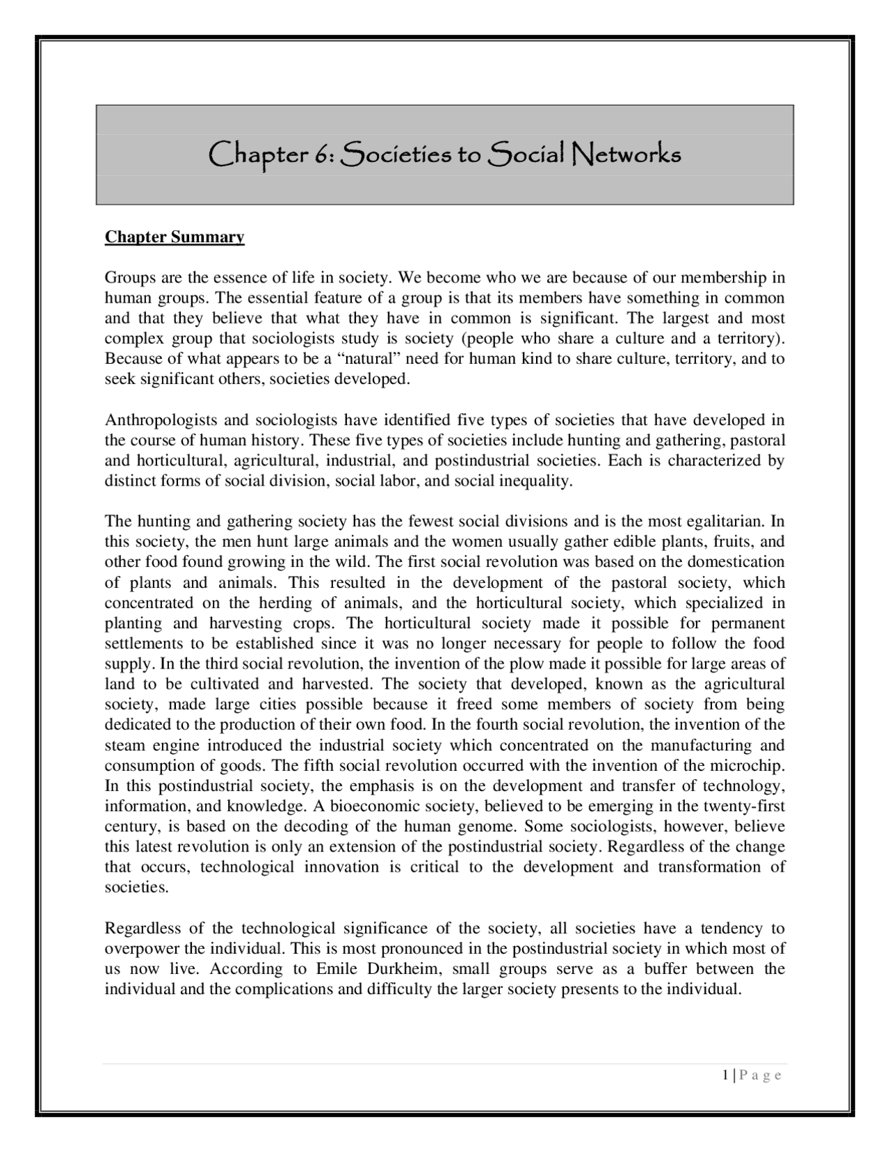 Chapter 6 Societies To Social Networks Exercises Dynamics Docsity