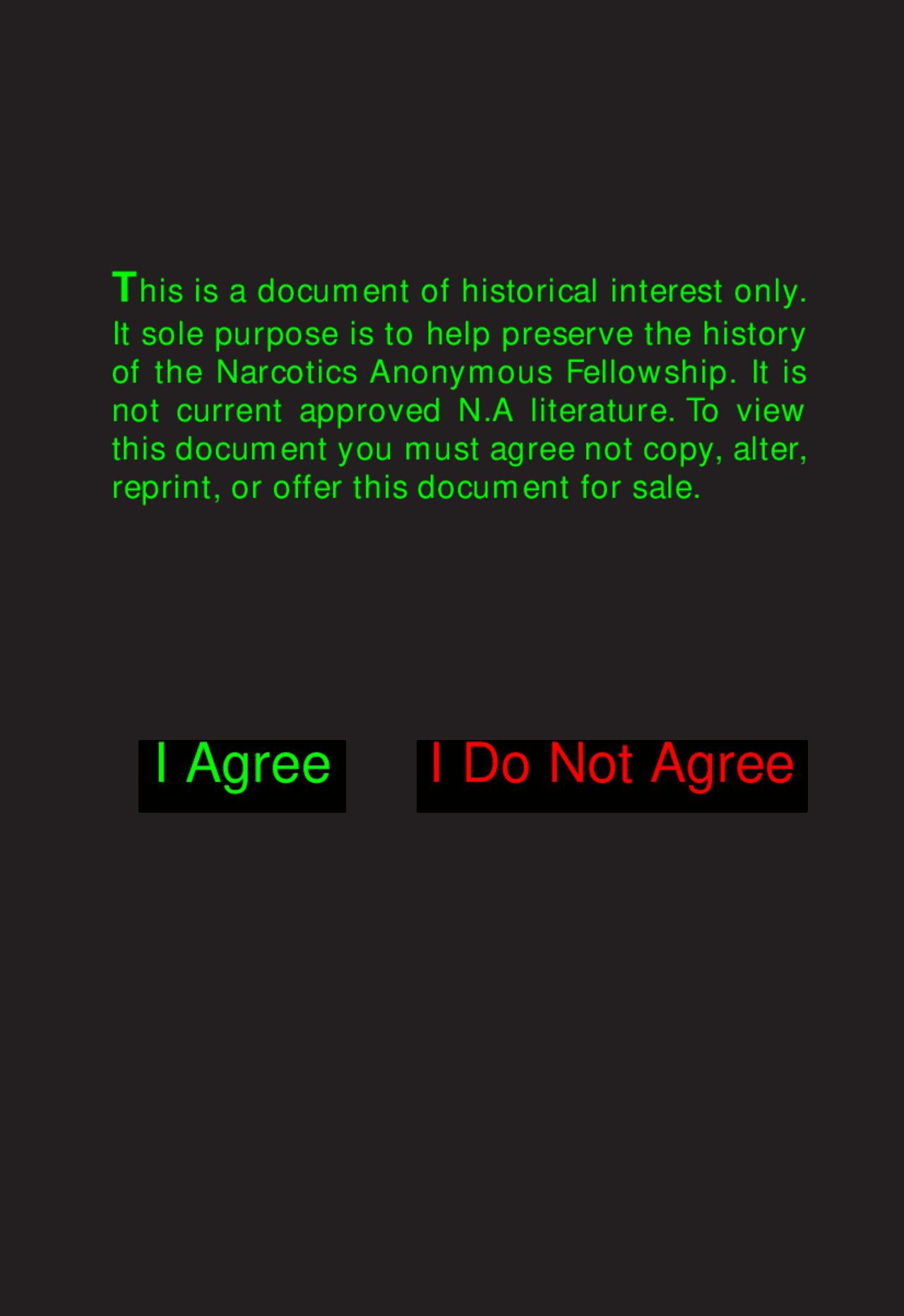 N.A. Basic Text Original Manuscript | Study notes Literature | Docsity