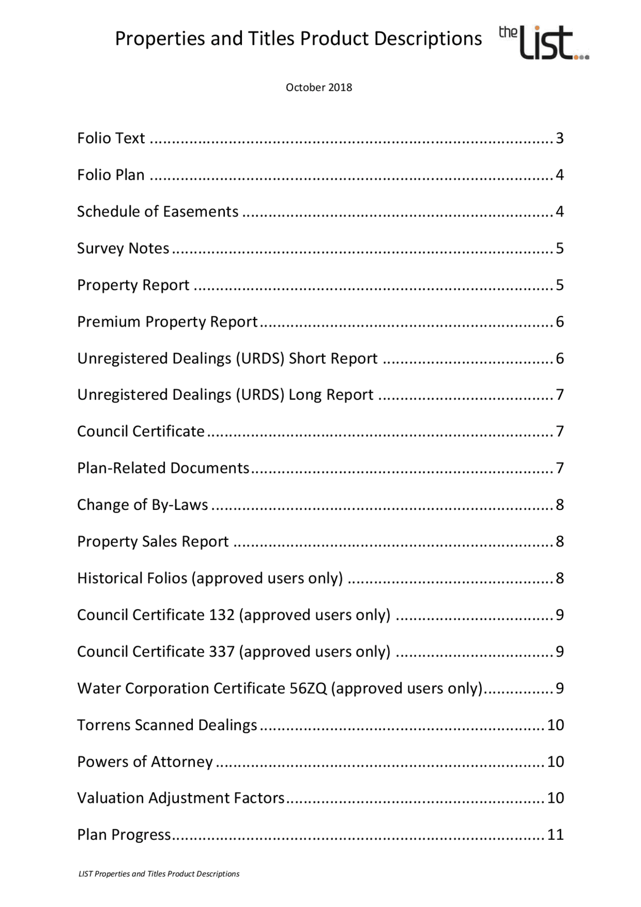 Properties and Titles Product Descriptions | Slides History | Docsity