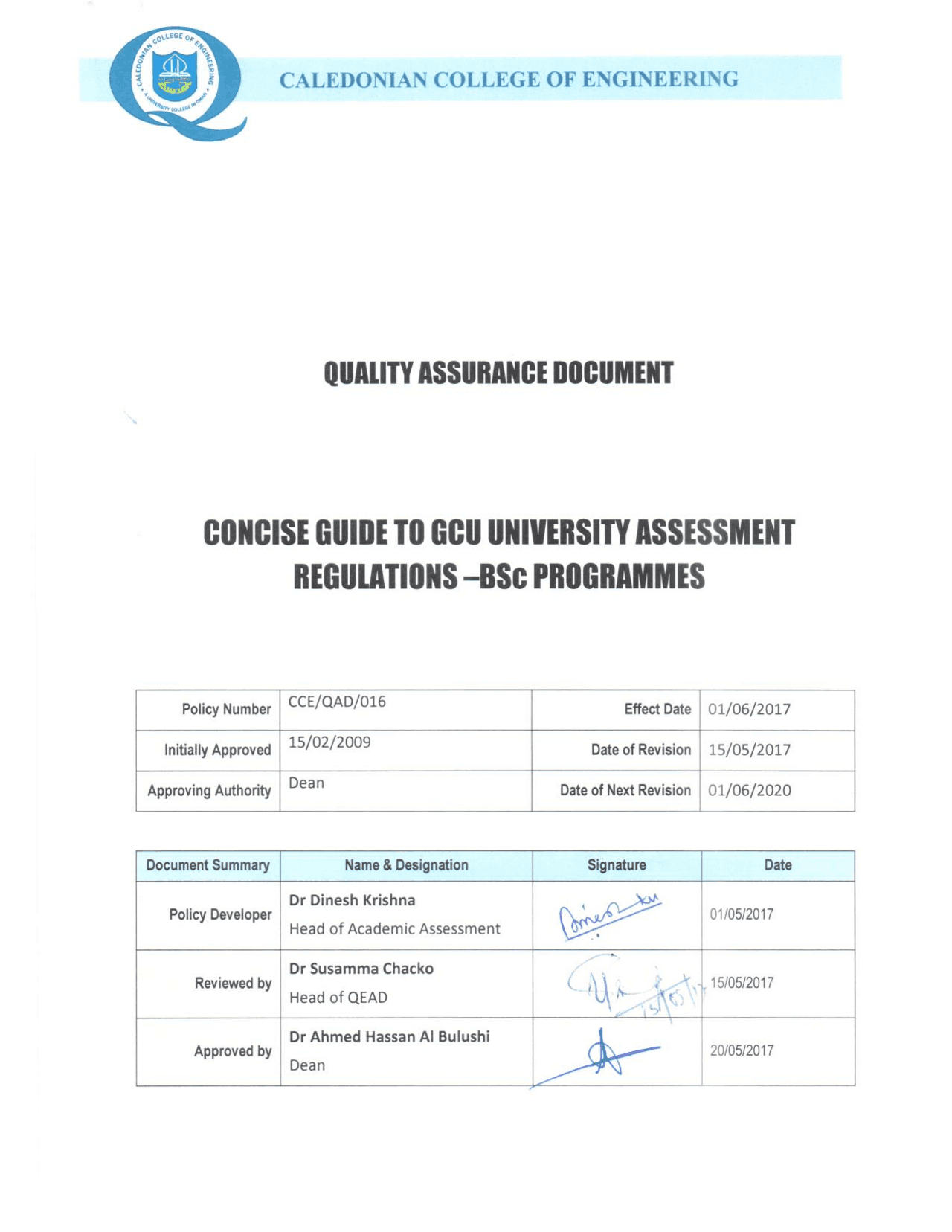 Caledonian College of Engineering Concise Guide To GCU ... | Exams Engineering | Docsity