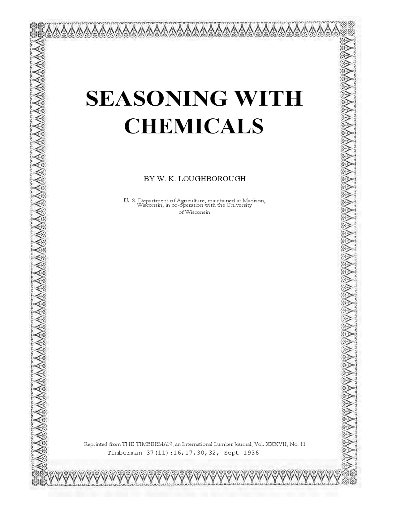 Seasoning with Chemicals | Summaries Forestry | Docsity