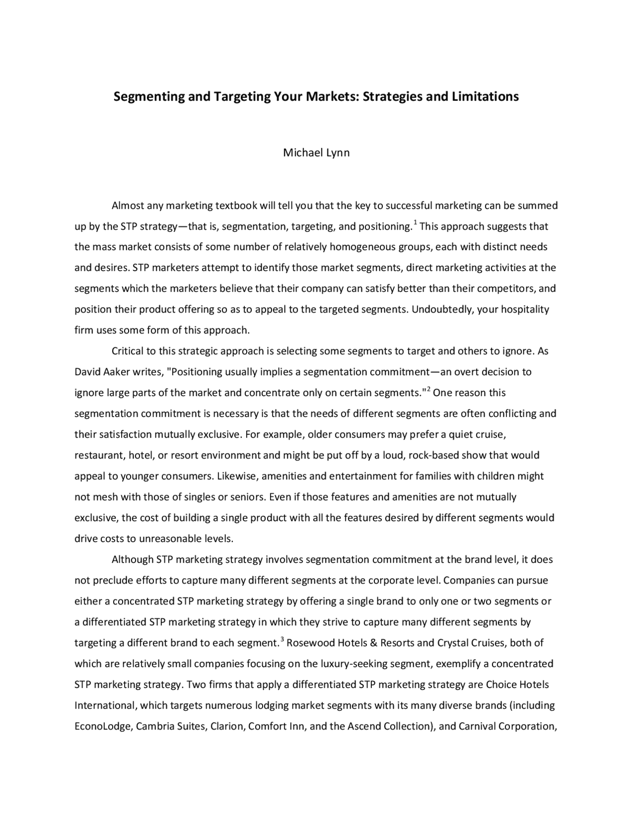 Segmenting And Targeting Your Markets Strategies And Lecture