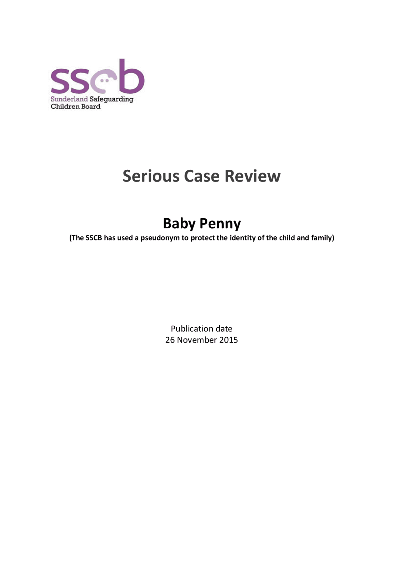Baby Penny - Serious Case Review | Study Guides, Projects, Research ...