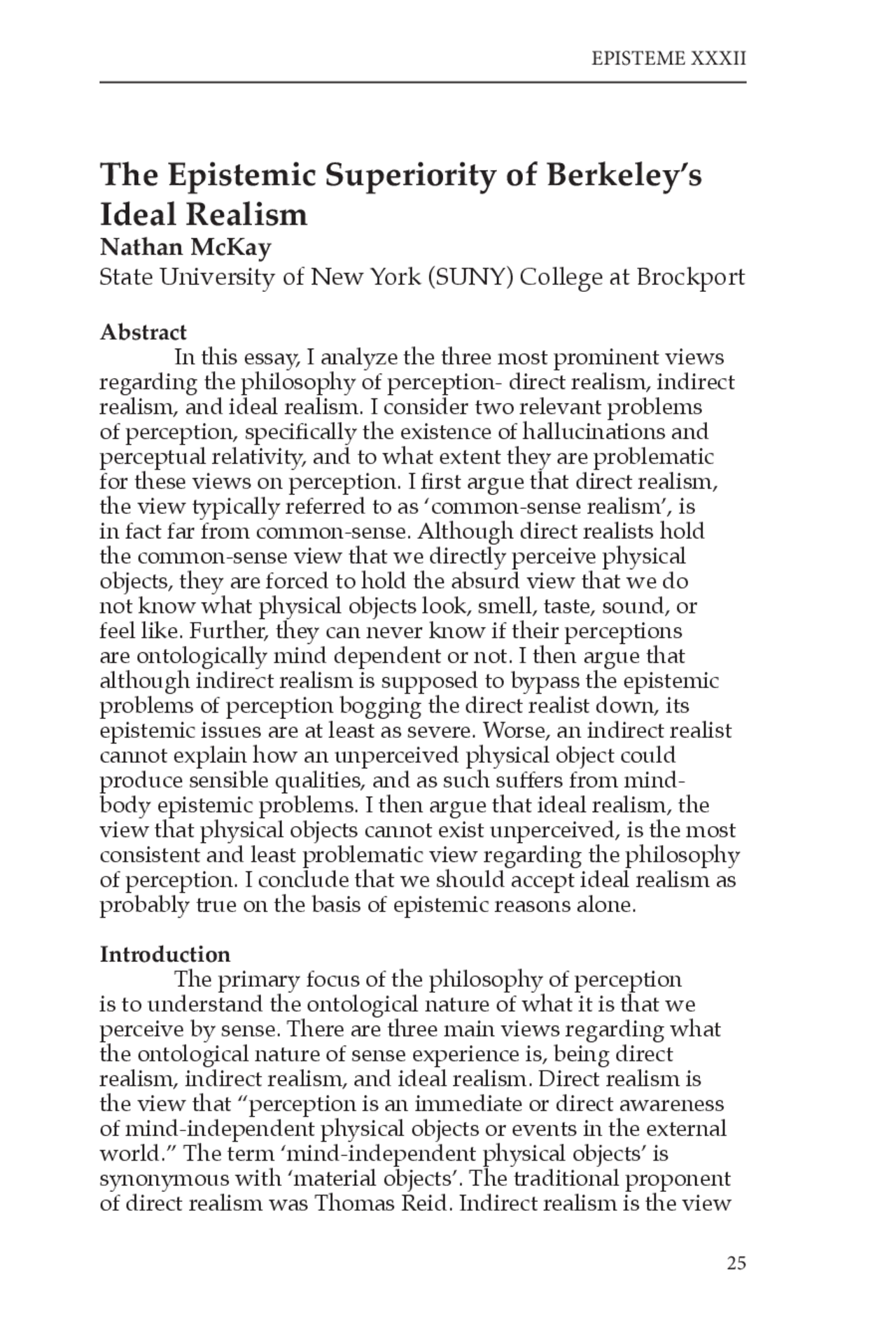 The Philosophy of Perception: Direct Realism vs. Indirect Realism vs ...