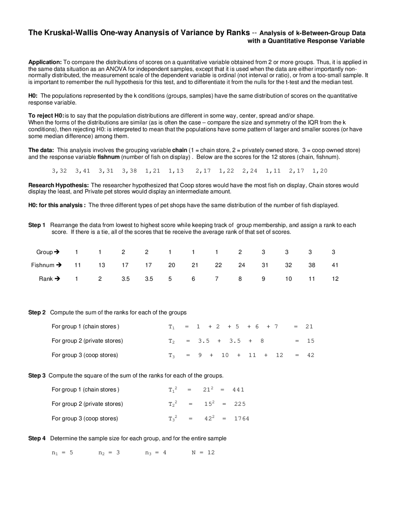 The Kruskal-Wallis One-way Ananysis of Variance by Ranks | Exams Data Analysis & Statistical ...