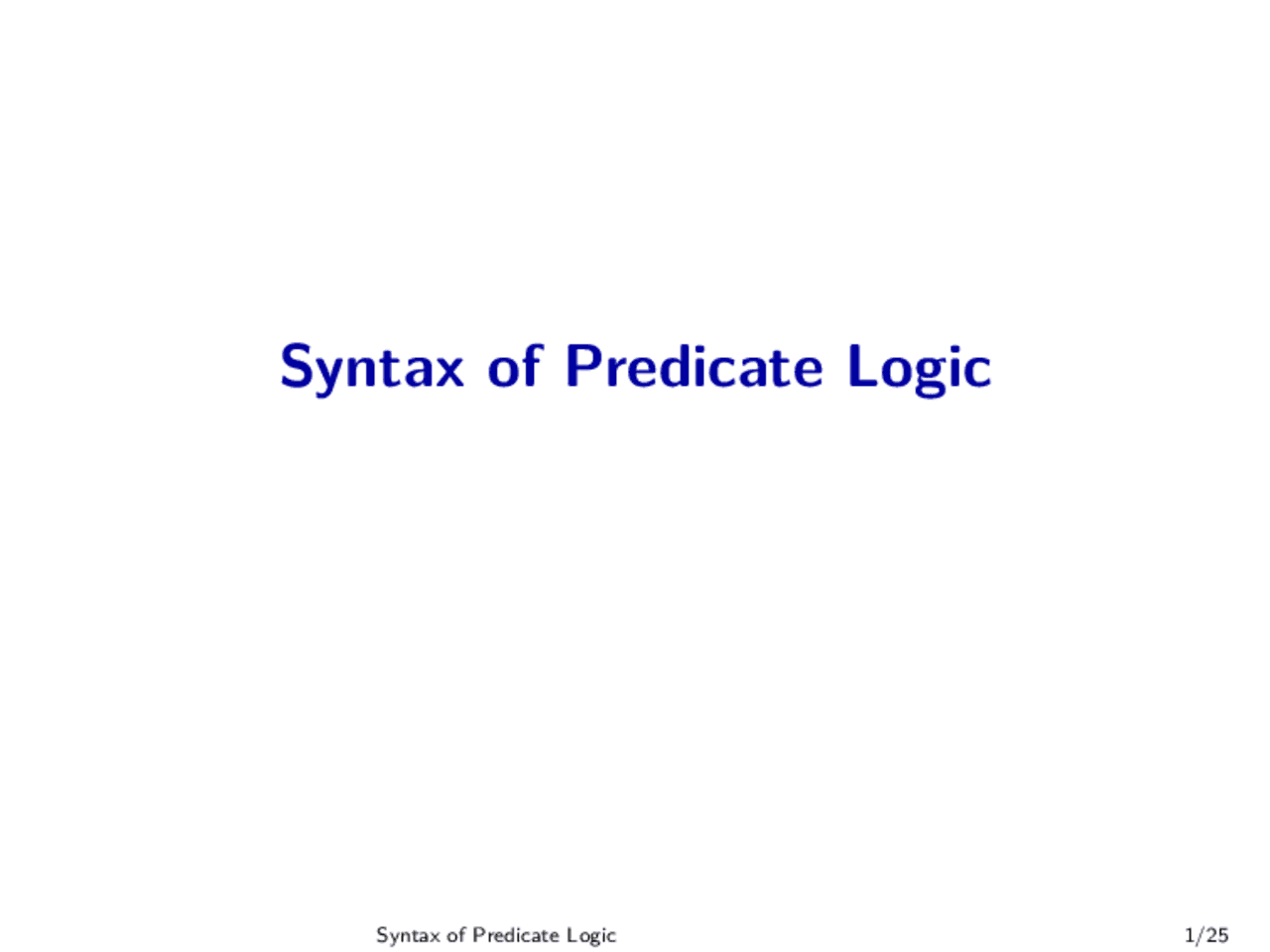 Syntax Of Predicate Logic Summaries Logic Docsity