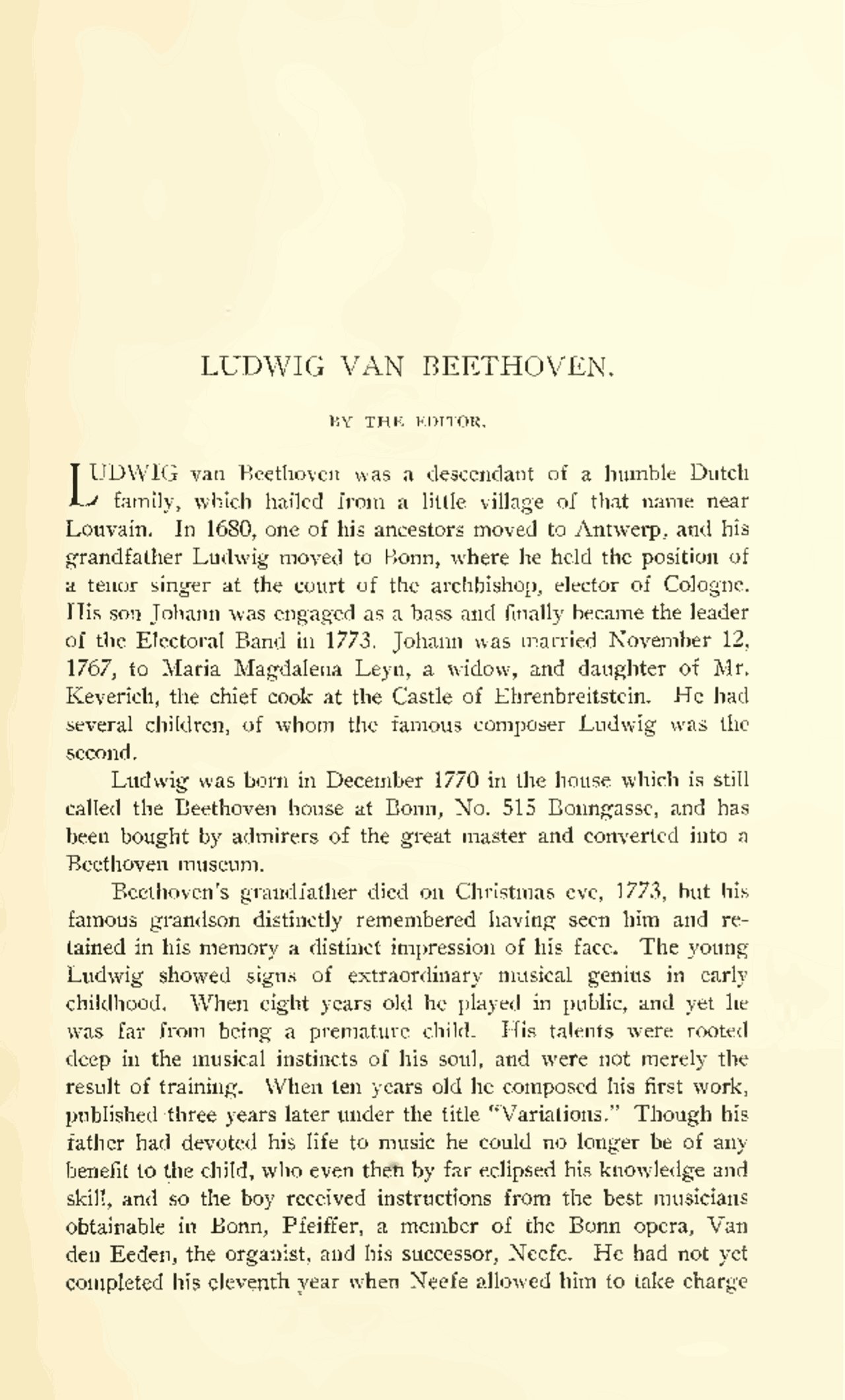 Ludwig van Beethoven. | Lecture notes Music | Docsity